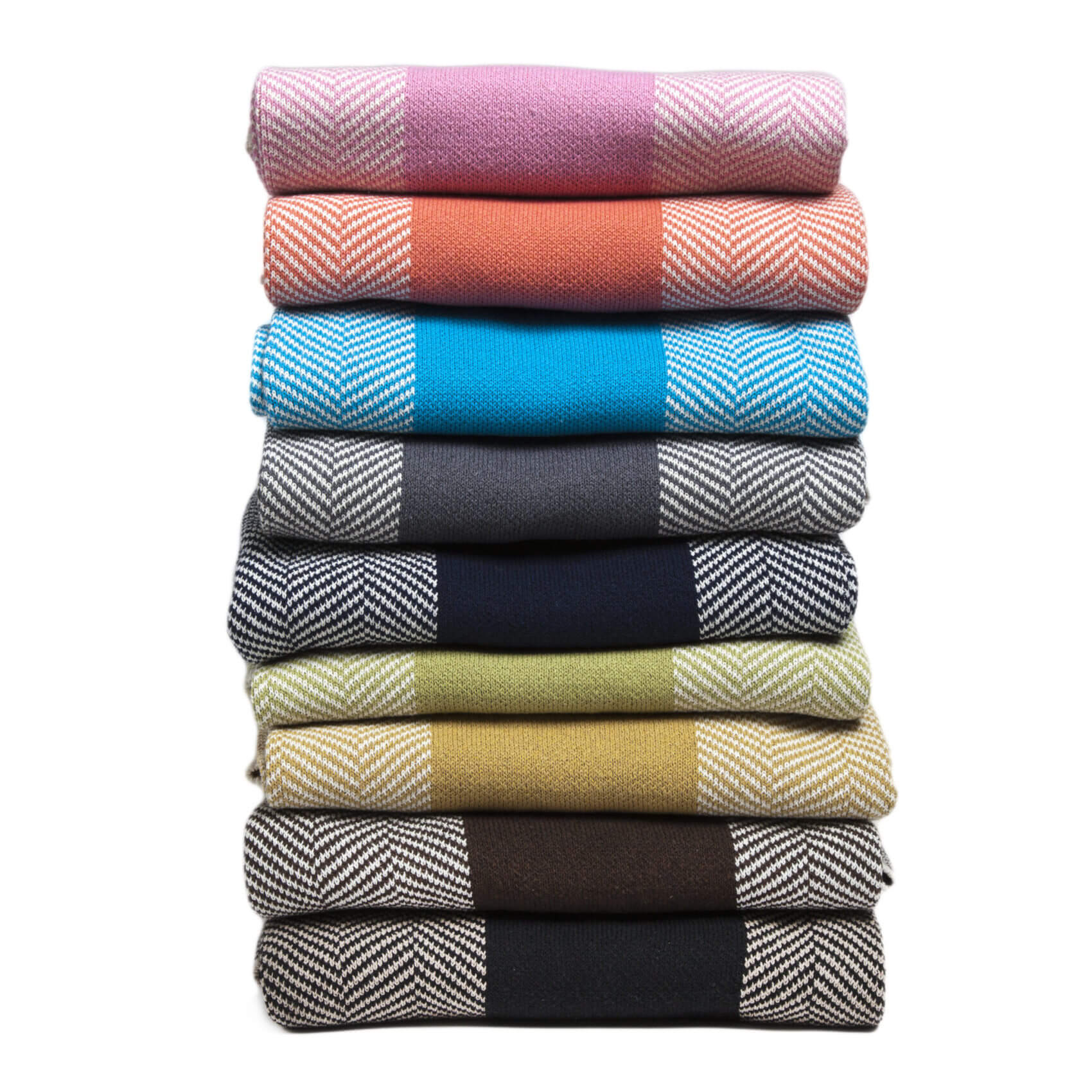 Eco Herringbone Stripe Throw | SLX Hospitality